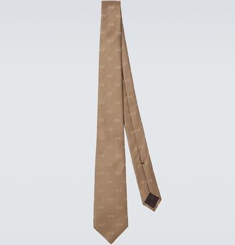 Gucci Krawatte Horsebit aus Seiden-Jacquard