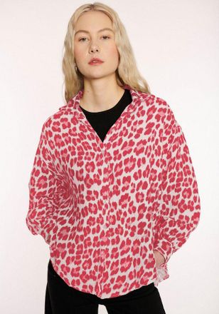 Hailys Druckbluse LS C BL Le44ony aus Musselin