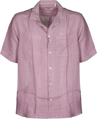Altea Homme, Chemises, Violet, Taille: M Short Sleeve Shirt