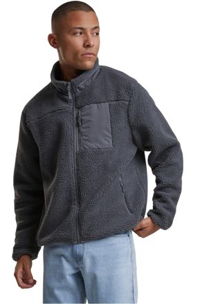 Urban Classics Teddy Jacket with Stand Up Collar cloudgrey, 3XL