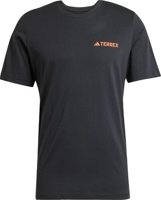 adidas Mens Terrex Graphic T-Shirt Black/Semi Impact Orange S