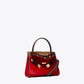 Tory Burch Petite Lee Radziwill Double Bag aus Kalbshaar