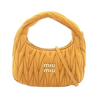 Miu Miu Pre-owned Suede Shoulder Bag - - Pre-owned - Damen - Gelb - ONE SIZE