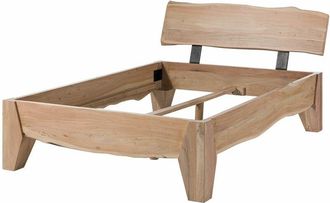 Massivmoebel24 Bett Akazie 140x200 Akazie natur lackiert pure acacia 312