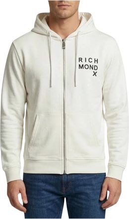 John Richmond Herren, Sweatshirts & Hoodies, Wei&szlig;, XSGr&ouml;&szlig;e