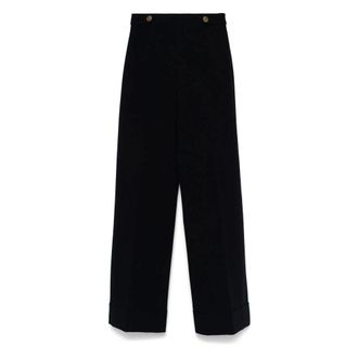 Twinset Femme, Pantalons, Noir, Taille: 36 FR Pantalon taille haute en crêpe