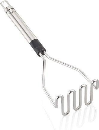 Leifheit Kartoffelstampfer 28 cm ProLine-Serie, Kartoffelpresse aus rostfreiem Edelstahl, im hochwertigen Design, potato masher, mit ovalem Griff und praktisch