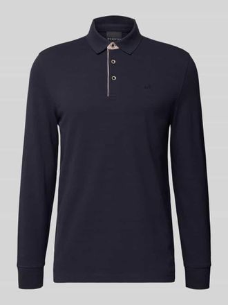 Bugatti Regular Fit Poloshirt mit Kontrastkragen und Label-Stitching