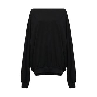 Maison Margiela Femme, Sweatshirts et sweats &agrave; capuche, Noir, Taille: 42 FR Top Oversize