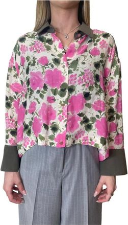 Liu Jo Femme, Blouses et Chemises, Multicolore, Taille: 38 FR Chemise boutonn&eacute;e &agrave; motifs