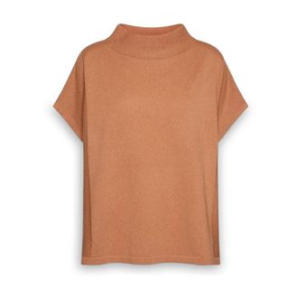 Elena Miro Wollponcho - - Knitwear - Damen - Rosa - L