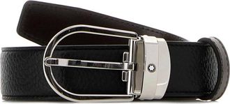 Montblanc Montblanc, Homme, Accessoires, Noir, Taille: ONE Size 30 mm Reversible Leather Belt
