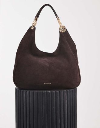 Michael Kors sac cabas Ellie en daim marron chocolat
