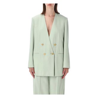 Alberta Ferretti Femme, Vestes, Vert, Taille: 38 FR Blazer Crois&eacute;