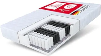 FDM Medic Max Matelas 160x200 cm Épaisseur 23 cm Matelas à Ressorts Ensachés avec Mousse Fermeté H3 Deux Faces 7 Zones de Confort Housse Lavable Oeko-TEX 