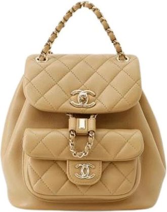 Chanel Pre-owned Matelass&eacute; Rucksack - - Pre-owned - Damen - Beige - ONE SIZE