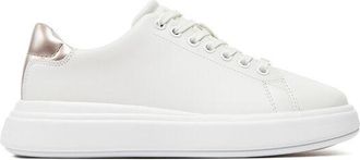 Calvin Klein Sneakers Cupsole Lace Up Leather HW0HW01987 Wei&szlig;