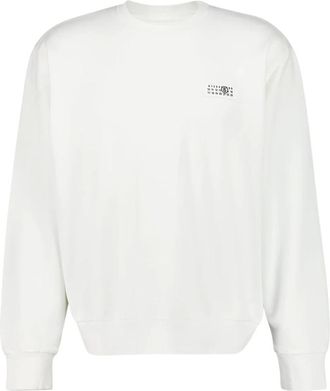 Maison Margiela Homme, Sweatshirts et sweats &agrave; capuche, Blanc, Taille: L Numeric Logo Jumper