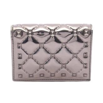 Valentino Pre-owned Patent Leather Bifold Wallet - - Pre-owned - Damen - Grau - ONE SIZE