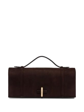 Malone Souliers petite pochette textur&eacute;e May - Marron
