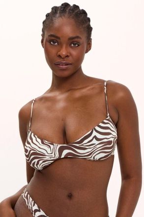 Understatement Damen vegan Bikinioberteil In Form Eines Zebras