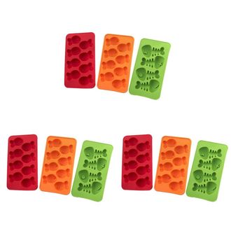 Cabilock 3st&uuml;cke Fischgr&auml;ten-silikon-eisw&uuml;rfelform Einzigartige Eisw&uuml;rfel-maker F&uuml;r Kreative Cocktails F&uuml;r Sommer-getr&auml;nke Zuf&auml;llige Farben F&uuml;r -k&uuml;che
