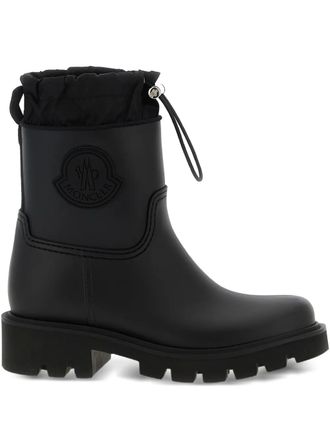 Moncler bottines de pluie &agrave; logo emboss&eacute; - Noir