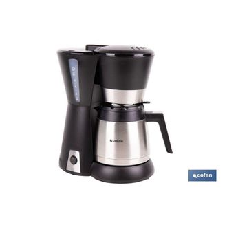 cofan Cafeti&egrave;re &eacute;lectrique &agrave; filtre de 800 W avec carafe isotherme de 1,2 L pour 12 tasses