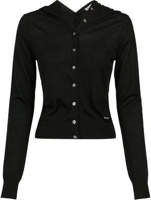 Alexander Wang Cardigan &agrave; col v boutonn&eacute;e et d&eacute;collet&eacute; dos en laine