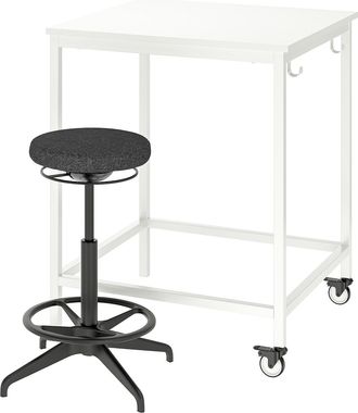 IKEA TROTTEN/LIDKULLEN Tisch und Sitz-/Stehstütze