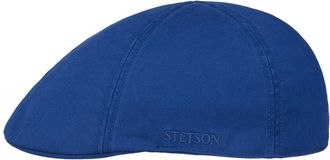 Stetson Texas Cotton Flatcap mit UV Schutz 40+ - Schirmm&uuml;tze aus Baumwolle - Unifarbene M&uuml;tze Fr&uuml;hjahr/Sommer Royalblau XL (60-61 cm)