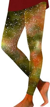 Generic Legging de sport 2026 pour femme, tendance, d&eacute;contract&eacute;, th&egrave;me de la Saint-Valentin, imprim&eacute;, jaune, XXL