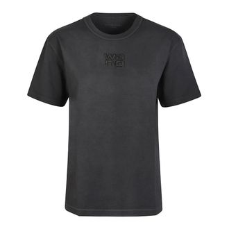 Alexander Wang Femme, Tops, Noir, Taille: 38 FR Hotfix Logo Short Sleeve T-Shirt