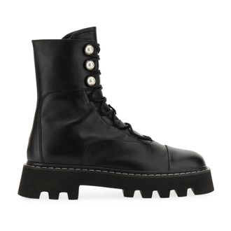 Nicholas Kirkwood Femme, Chaussures, Noir, Taille: 40 EU Pearlogy Combat Boot 40 mm