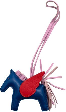 Herm&egrave;s Bleu De France / Cappuccine Rodeo Pegaus Charm PM