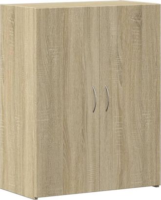 Generic B&uuml;roschrank mit 2 T&uuml;ren und 2 F&auml;chern, Mehrzweckschrank, Aktenschrank f&uuml;r Wohnzimmer, Schlafzimmer, Heimb&uuml;ro, Sonoma-Eiche 60x32x77,5 cm Holzwerkstoff