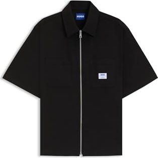 HUGO BOSS Hommes Ekyz Chemise Oversize avec Fermeture &eacute;clair sur Le Devant