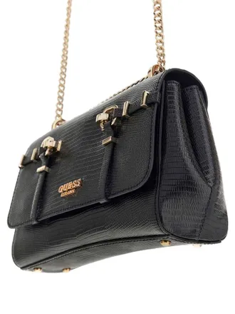 Guess Womens Crossbody Bag Black Polyurethane - Crossbody-Bags