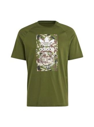 adidas T-shirt pour homme adidas Camo Tongue Vert, vert, M