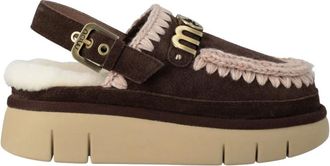 Mou Sabot Bounce avec bride arri&egrave;re - Femme - Chaussures - Brun - Taille: 39 EU