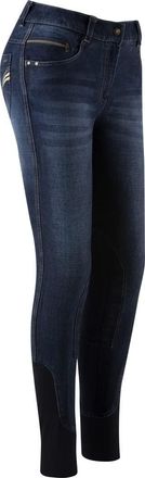 Equith&egrave;me Equi-Theme/EquitM 979680740 Texas Jeans, Denim Blue/Beige Topstitching, Einheitsgr&ouml;&szlig;e