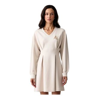 A|X Armani Exchange Robe &eacute;vas&eacute;e courte - Femme - Robes - Beige - Taille: 38 FR