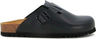 Scholl Damen FAE NEW Holzschuh, leather black, 35 EU