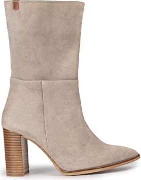 POPA Bottes à Talons Femme - Claudia Cuir Fendu - Taille 36 - Fabriquées en Espagne - Couleur Gris - Cuir avec Tige Moyenne - Bottes dHiver pour Femme - Ta