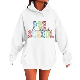 Generic 2026 Printemps Femmes Casual Hiver Sweat &agrave; Capuche avec Lettre Imprim&eacute;e Pull en Polaire Sweatshirt Confortable Chaud Loungewear pour un usage quotidie
