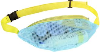 Generic Mesh Taille Paket Mesh verstellbare Strandtasche | Leicht atmungsaktive Sport Fanny Pack f&uuml;r Reiseschwimmen Picknickurlaub Outdoor Fitness laufen Wand