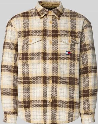 Tommy Jeans Oversized Fit Hemdjacke mit Allover-Muster