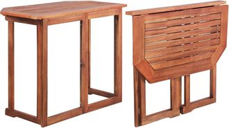 Generic Bistrotisch 90x50x75 cm Akazie Massivholz Beistelltisch - Gartentisch klappbar für Garten, Terrasse und Balkon geeignet - Bistrotisch