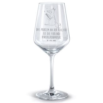 Mr. & Mrs. Panda Weinglas Fuchs Gitarre - Geschenk, Lagerfeuer, Optimistisch, glas für rotwein, graviert, Singen, weingläser, Kelchglas, Musik, rotweingläser, Sänger
