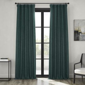 Half Price Drapes Vorhänge aus Kunstleinen, strukturiert, Raumverdunkelungsvorhänge für Schlafzimmer, 274 cm lang (1 Panel), 127 x 274 cm (B x L), Vorhänge für Wohnzimm